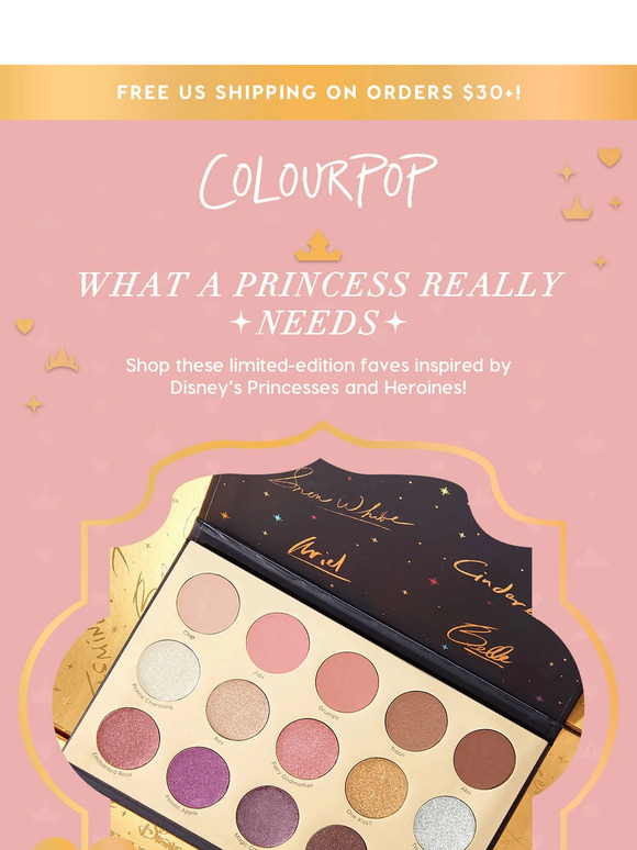 ColourPop: 30% off Disney It’s a Princess Thing Palette! 👑 | Milled