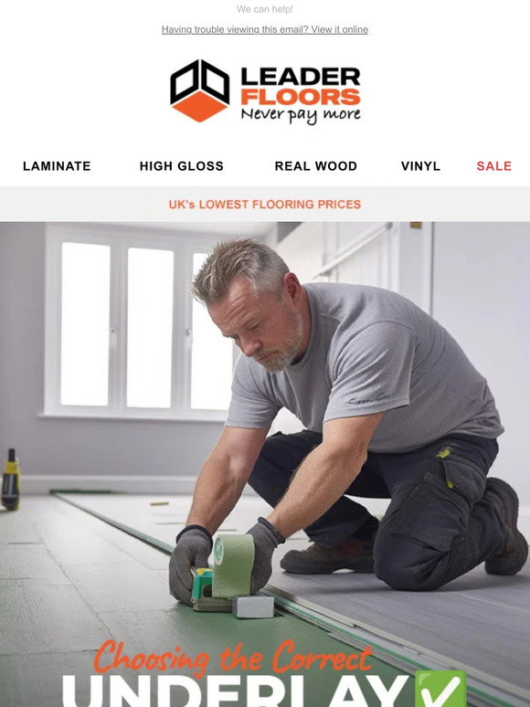 Leader Stores: Need some help choosing the correct underlay? | Milled
