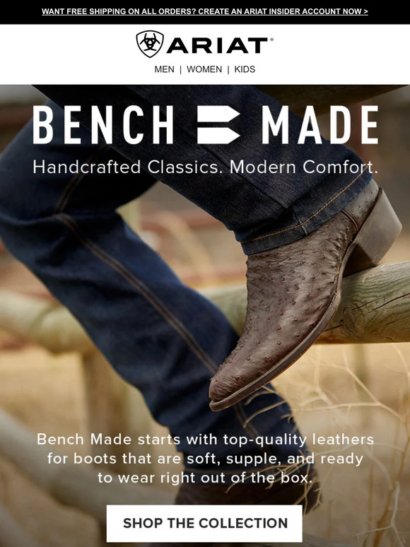Ariat: The Best Boot is Bench Made | Milled