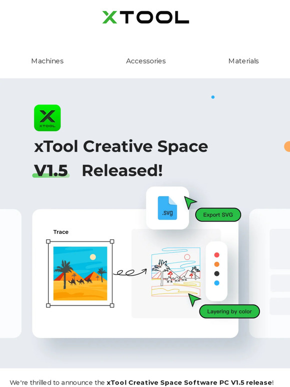 xtool: Software Update | Free xTool Creative Space Software PC V1.5 ...