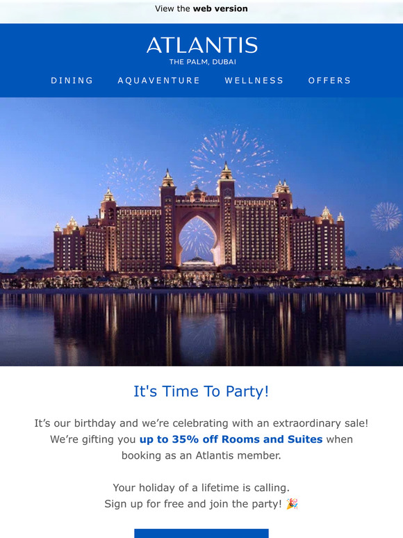 Atlantis The Palm: Our Birthday Sale Is Here! 🎉 | Milled