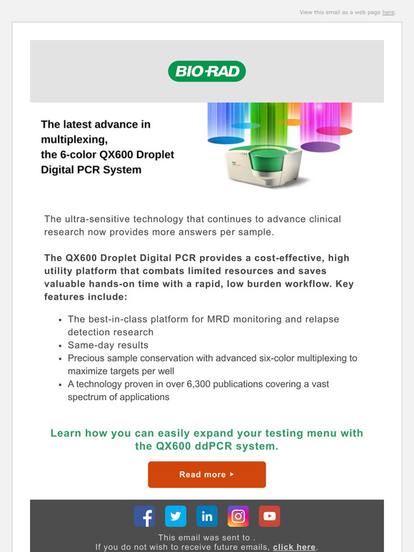 LabX: Advanced Multiplexing Has A New Name: QX600 Droplet Digital PCR ...