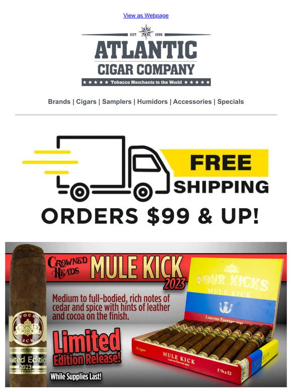 Atlantic Cigar Company: New Just Landed - Crowned Heads Mule Kick 2023 ...
