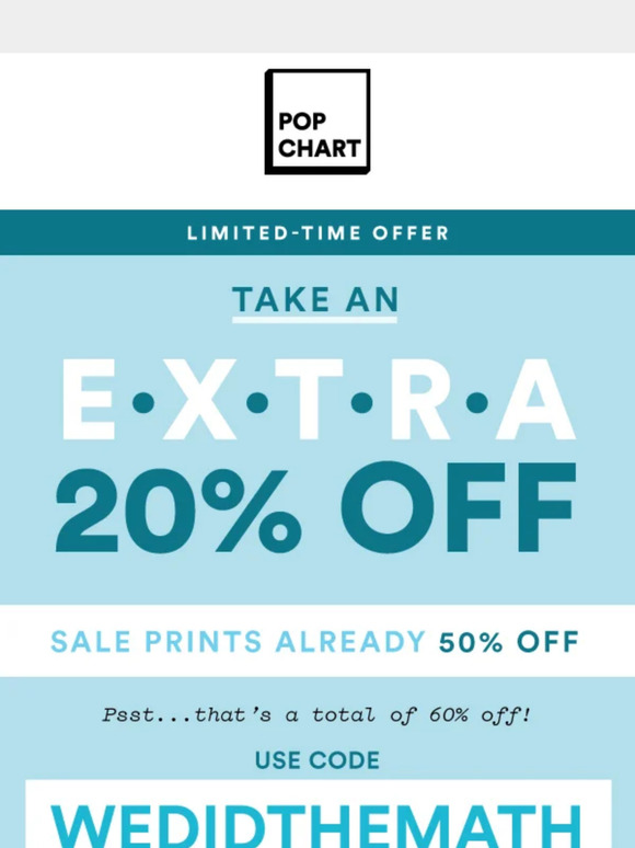 Pop Chart Lab: Inside: 60% OFF Sale Prints! | Milled