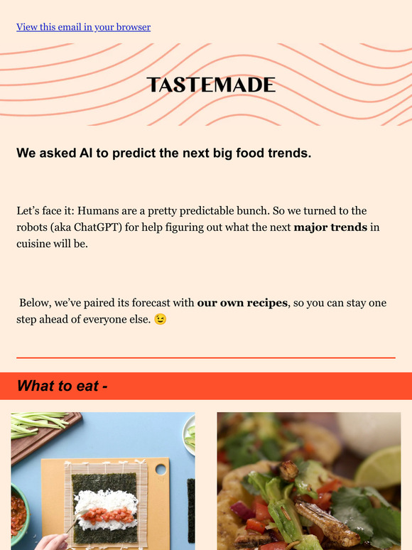 Tastemade: Meet the next big food trends. 👀 | Milled