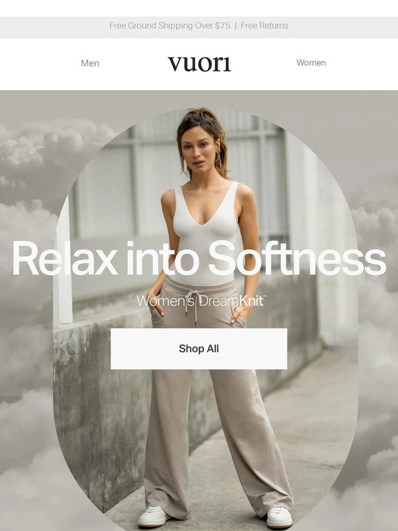 Vuori: New styles and colors in DreamKnit™ | Milled