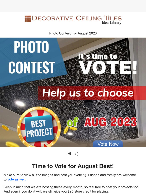 Decorative Ceiling Tiles: The Winner of our photo contest is... 🏆 | Milled