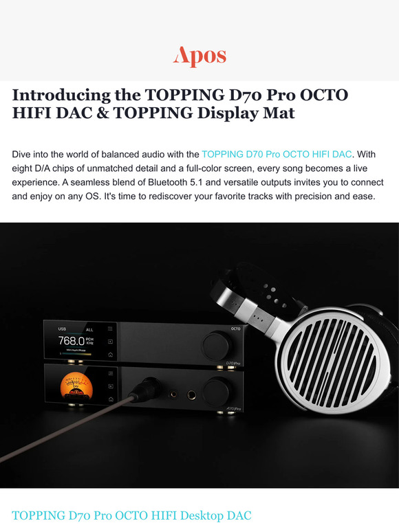 Apos Audio: Introducing the TOPPING D70 Pro OCTO HIFI DAC & TOPPING ...