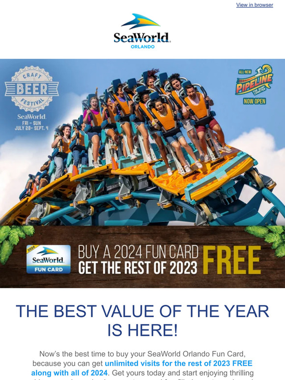 SeaWorld: Get a 2024 Fun Card and Get the Rest of 2023 FREE! | Milled