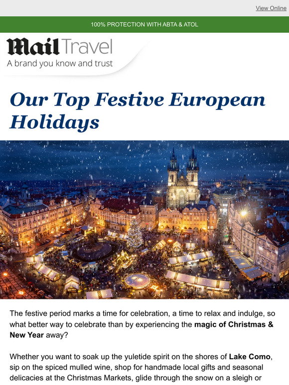 Daily Mail Experiences: Festive European Holidays… Book yours today ...