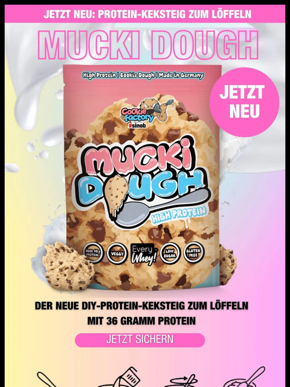 Sinob: JETZT NEU: Mucki Dough - der Protein-Keksteig 💪🍪 | Milled