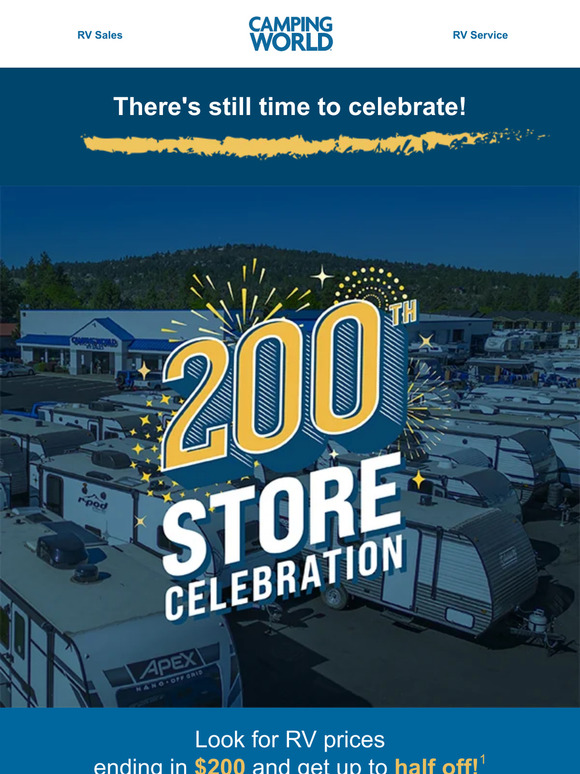 Camping World: How about half off RVs? | Milled
