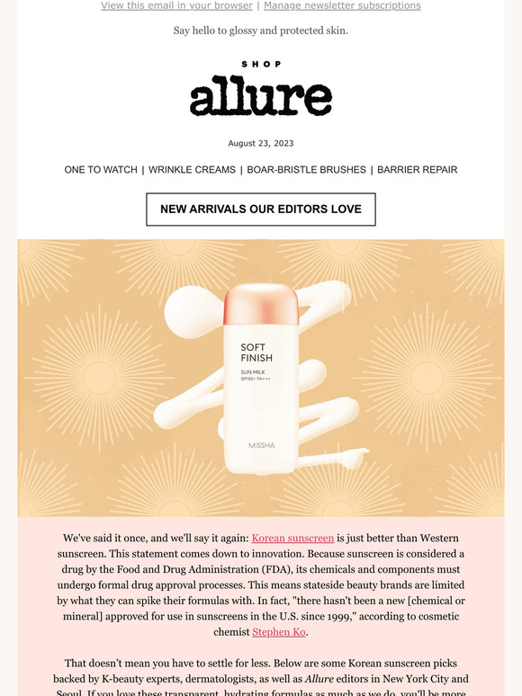 Allure Beauty Box: Korean Sunscreens Are Superior — Here Are Our Faves ...
