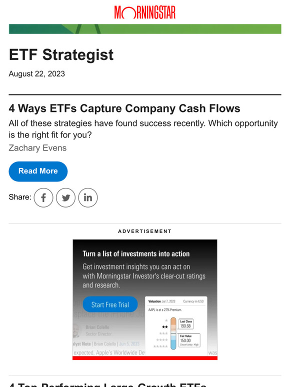 Morningstar: 4 Ways ETFs Capture Company Cash Flows | Milled