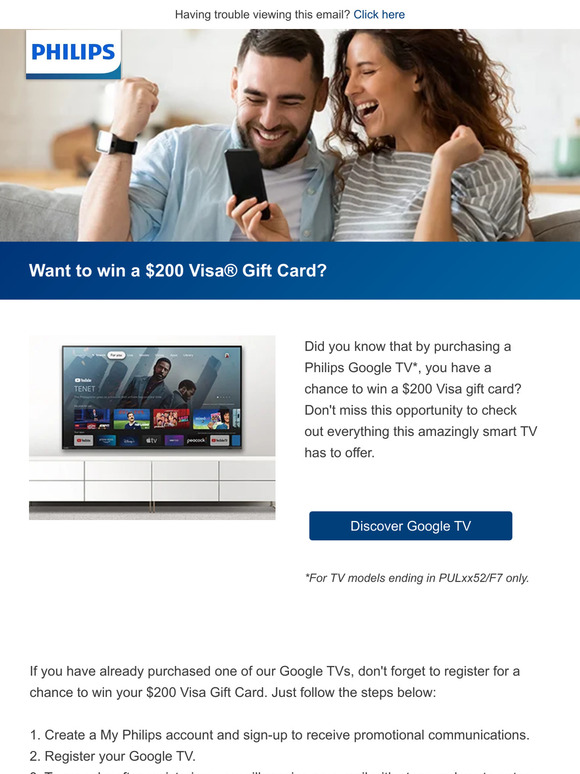 Philips: Get a Chance to Win a $200 Visa Gift Card with the 7000 Series ...