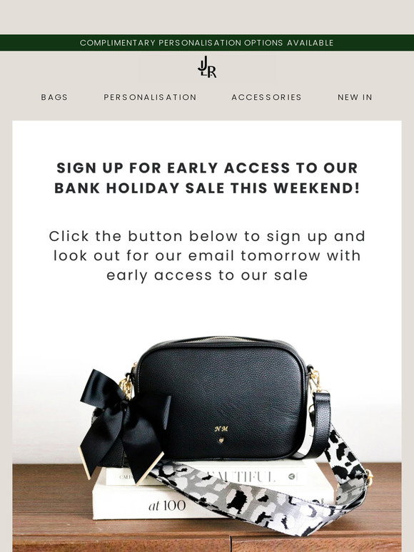 Johnny Loves Rosie: Join Our VIP List for Early Access To Our Bank Hol ...