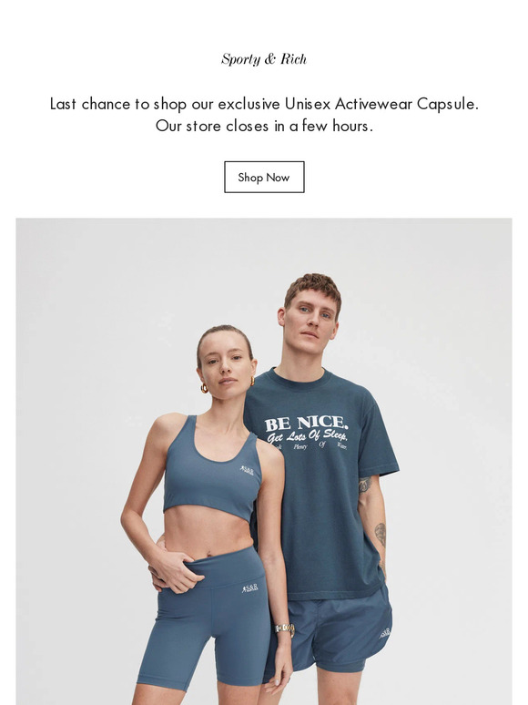 Sporty & Rich: LAST HOURS: Activewear Capsule | Milled
