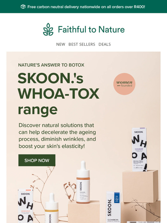 Faithful to Nature: Discover Natural Botox: Try SKOON. Today! | Milled