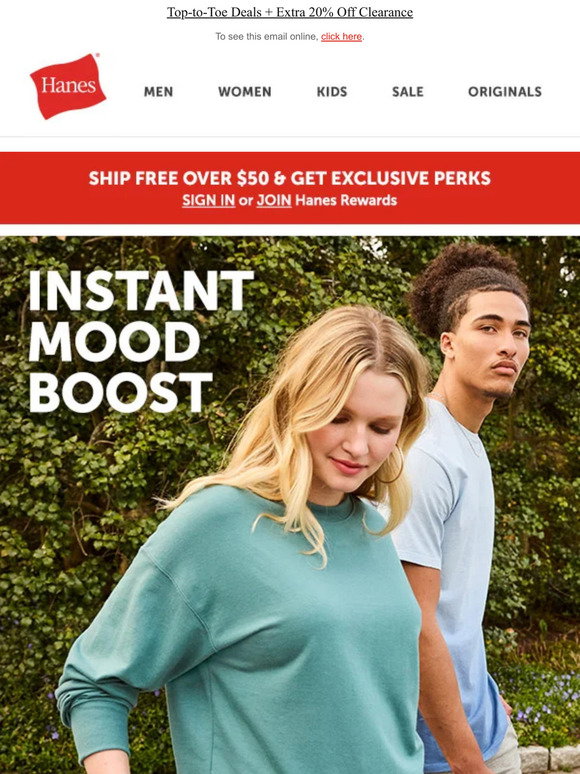 Hanes: Your Wednesday Pick-Me-Up Is Here! | Milled
