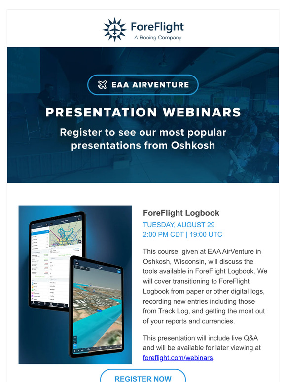 Foreflight: Webinar Next Week: ForeFlight Logbook | Milled