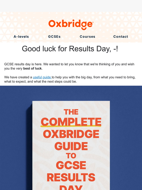 Oxbridge Home Learning: GCSE results are here! 🎓 | Milled