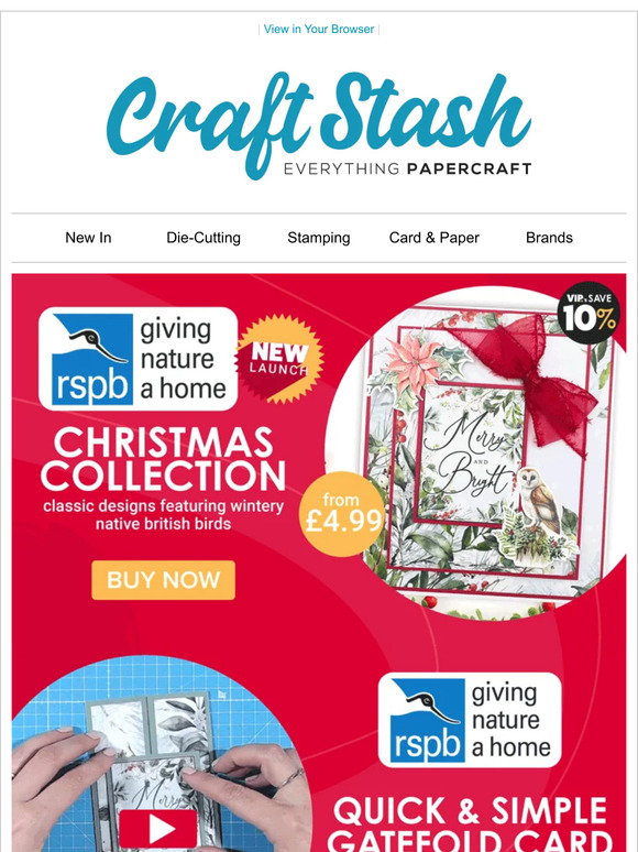 Craft Stash: NEW Festive Launches From RSPB & Sue Wilson | Milled