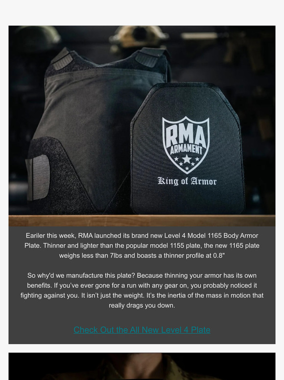 RMA Armament: Thinner, Lighter Armor Plates | Milled