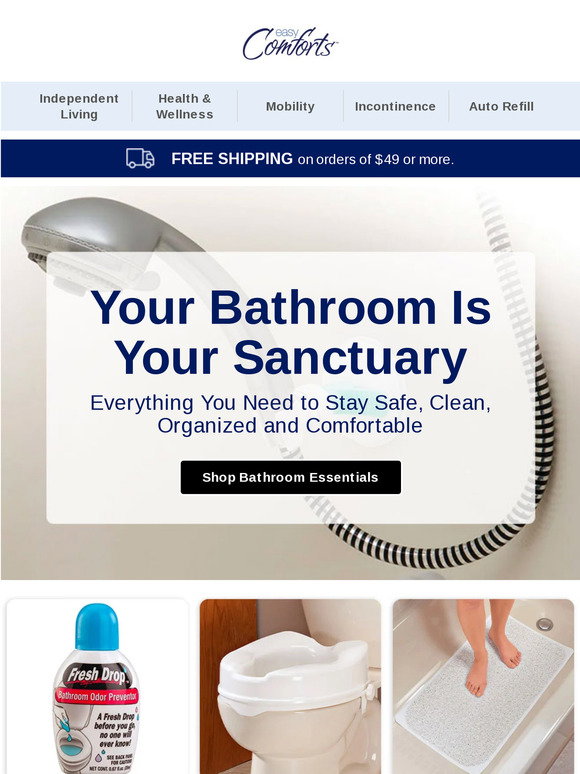 Easy Comforts: For the Bathroom: Helpers, Accessories, & Safety 🧼 | Milled