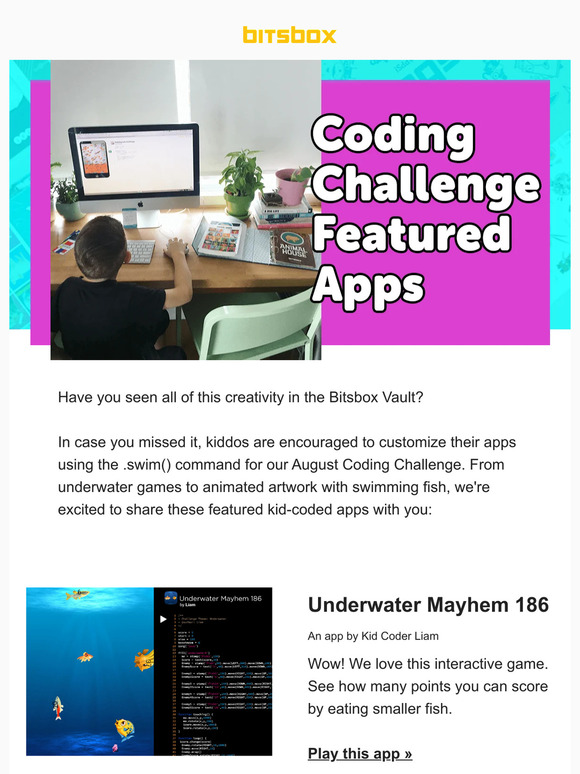 Bitsbox: Challenge Spotlight: Kid-Coded Apps | Milled
