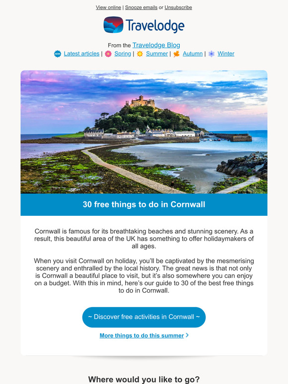 Travelodge: Get to know Cornwall's top attractions that won't break the ...