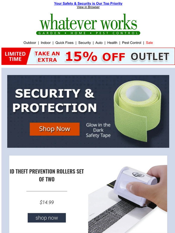 Whatever Works: Be Prepared with Smart Solutions ~ Safety First! | Milled