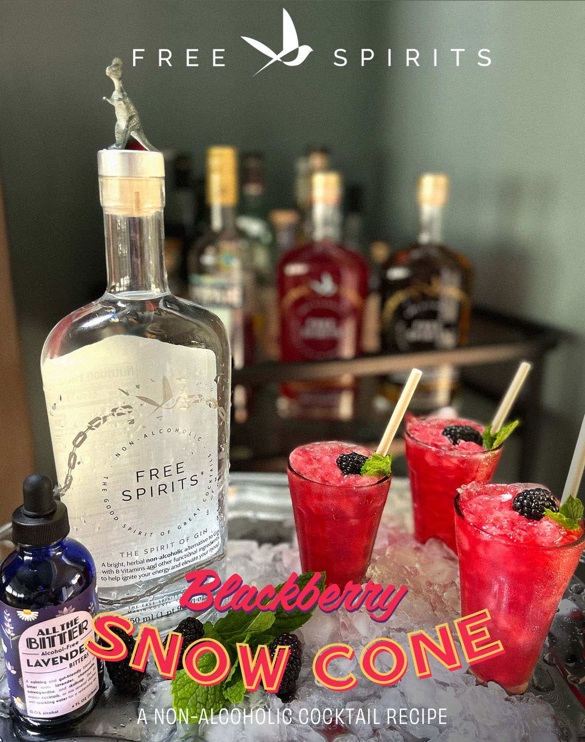 Free Spirits: Blackberry Snow Cone - a non-alcoholic gin cocktail ...