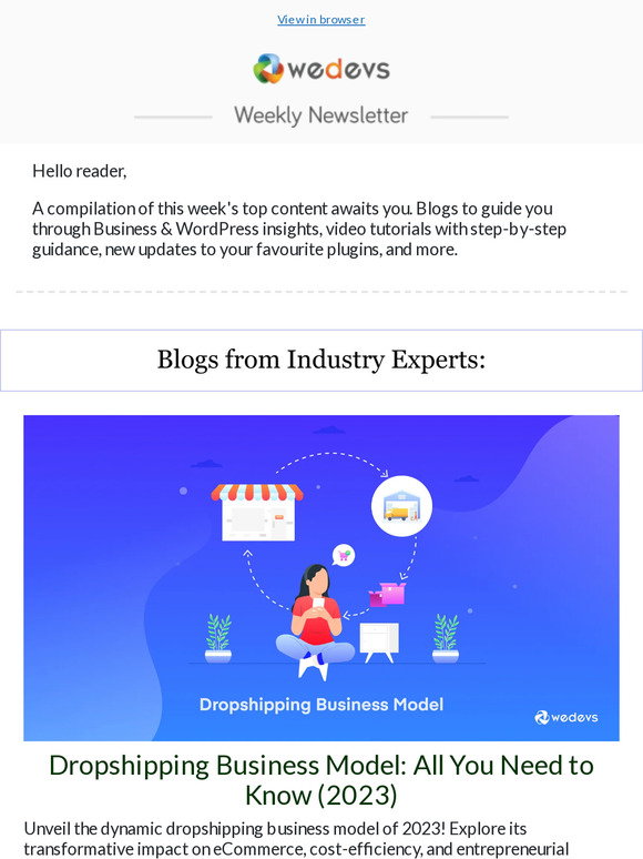 weDevs: The ultimate guide to conquer success through dropshipping ...
