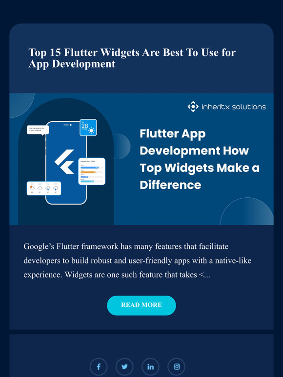 Inheritx Solutions Top 15 Flutter Widgets Are Best To Use For App Development Milled