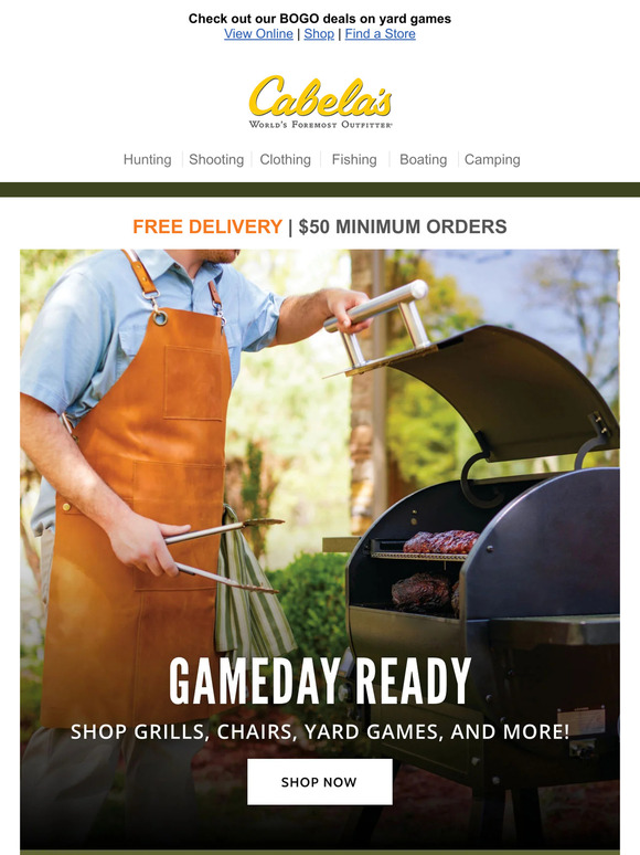 Cabela's: Be Gameday Ready With Grills And Games! | Milled
