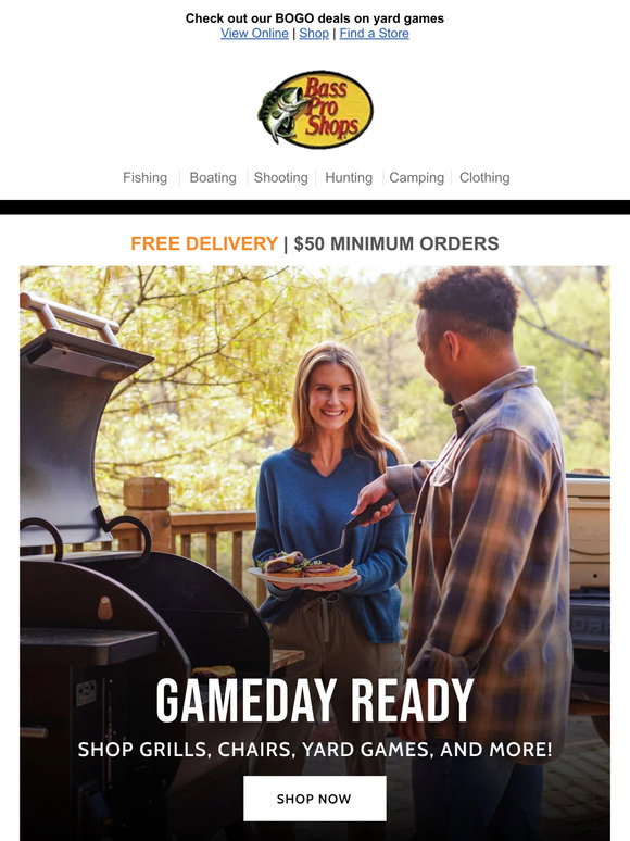 Bass Pro Shops: Be Gameday Ready With Grills And Games! | Milled