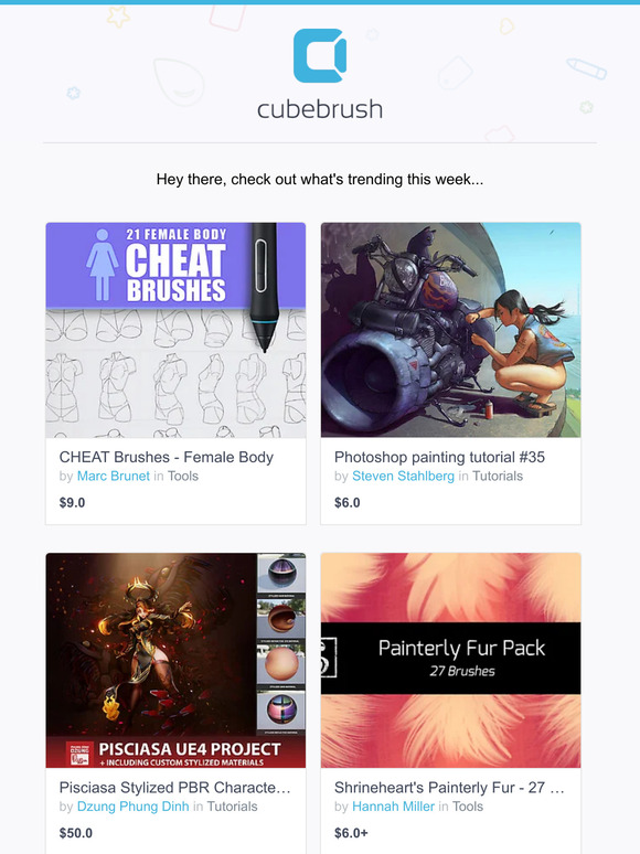 Cubebrush: Trending Products of the Week ↗ | Milled