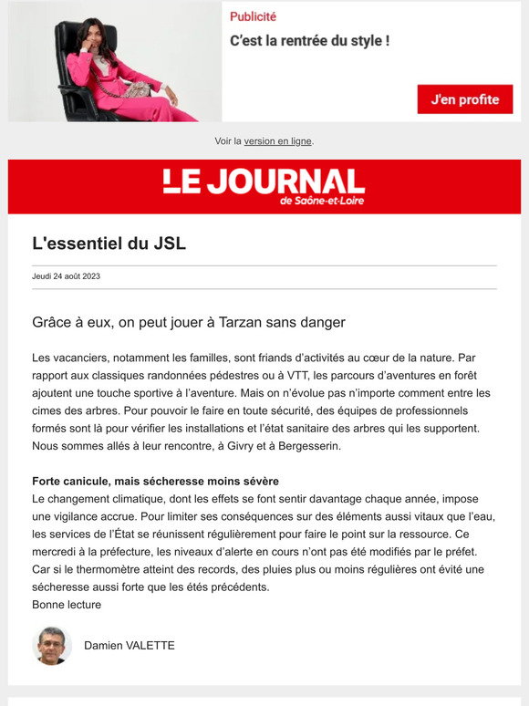 Le JSL: L'essentiel du JSL - Parcours d'aventure en forêt, sécheresse ...