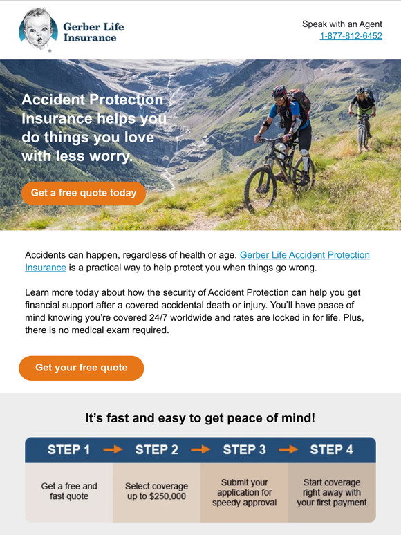 Gerber Life: [Get a free quote] Accident Protection may cost less than ...