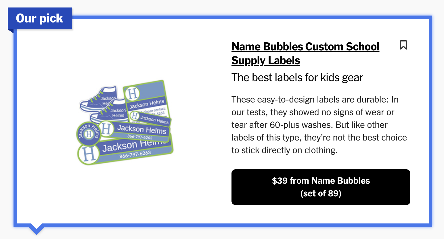 Name Bubbles: The best labels according to the New York Times? | Milled