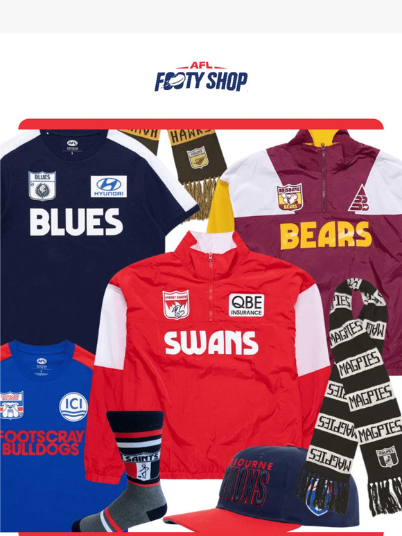 AFL Footy Shop: 😲Save yourself over $50 on AFL Throwback/Retro Gear💰 ...