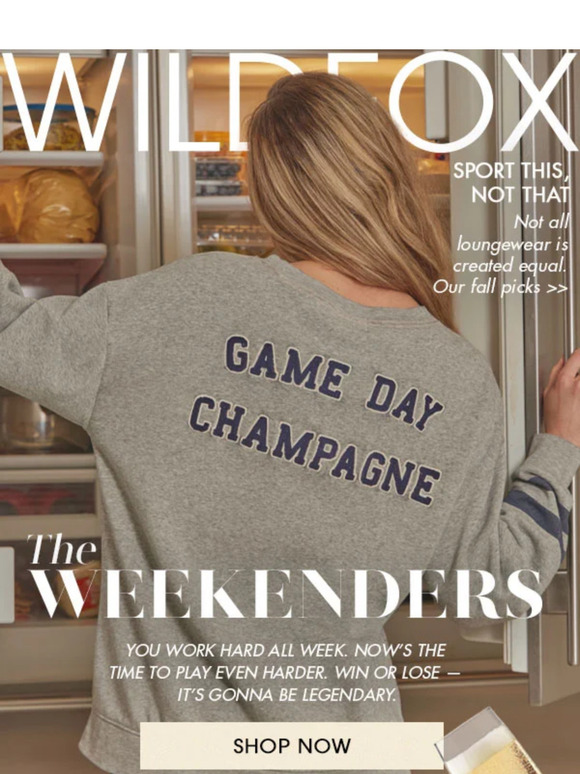 Wildfox: Game Day 🏈 + Champagne 🍾 | Milled