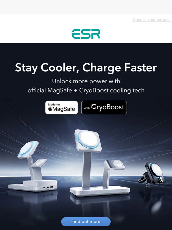 ESR Gear: New: MagSafe + CryoBoost = Next-Level Charging ⚡️ | ESR | Milled