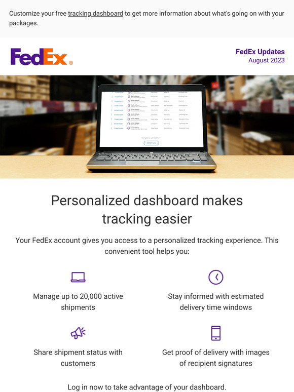 FedEx: , you've got advanced tracking options | Milled