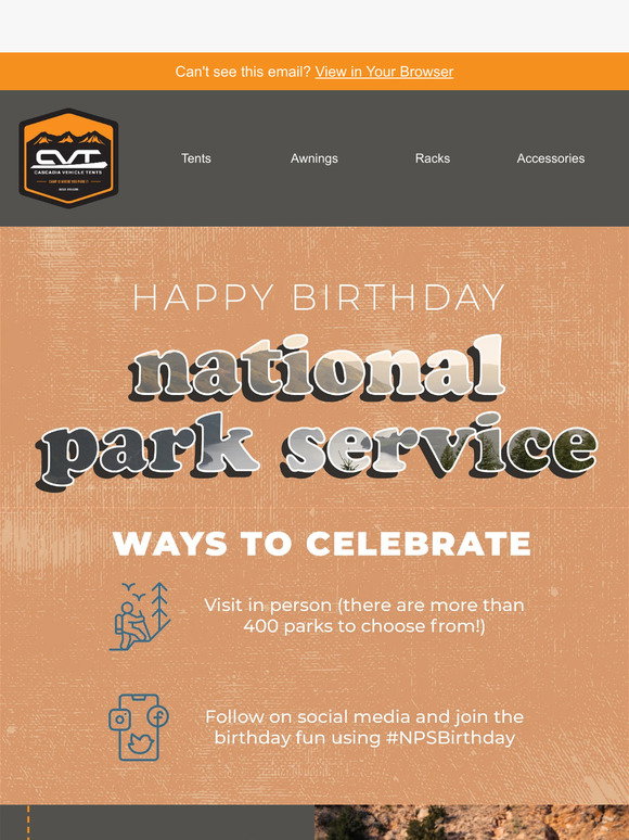 Cascadia Vehicle Tents: Happy birthday to the National Park Service! 🌲 ...