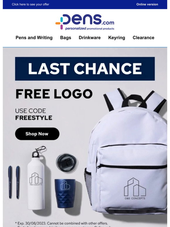 National Pen: LAST CHANCE | FREE Logo | Milled