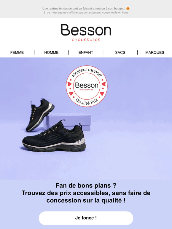 Besson Chaussures: À partir de 29,99€ | Faites-vous plaisir avec tous ...