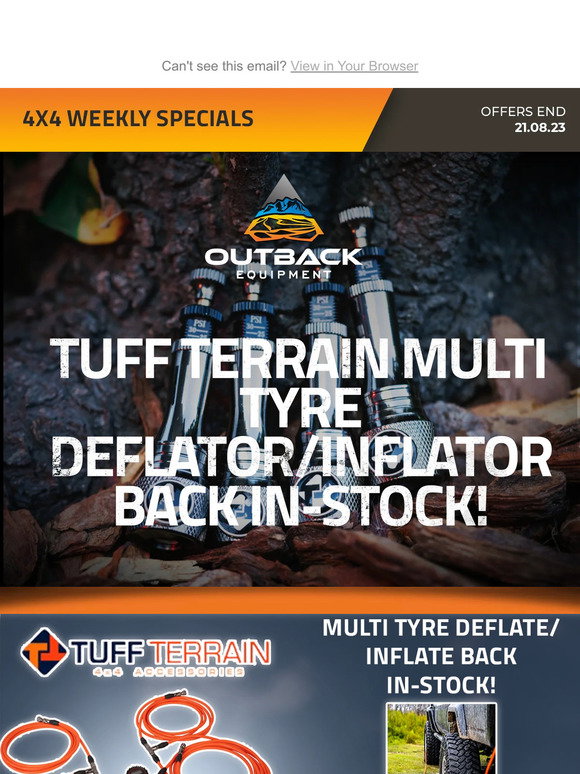 Outback Equipment: Tuff Terrain Multi Tyre Deflator/Inflator back in ...