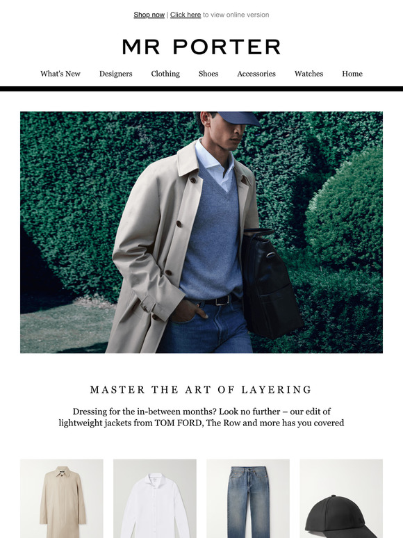 Mr Porter Email Newsletters: Shop Sales, Discounts, and Coupon Codes
