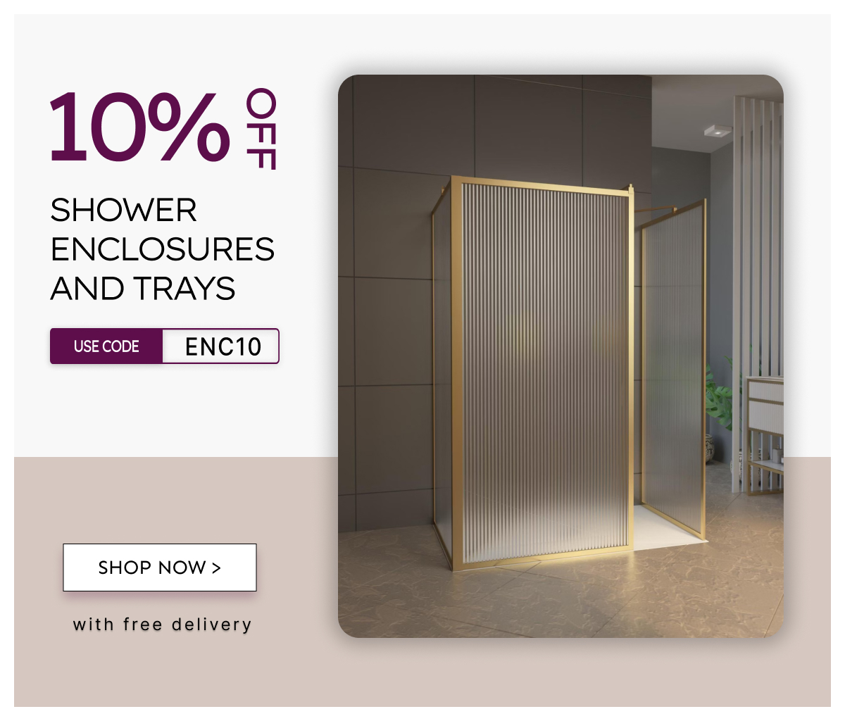 Royal Bathrooms: 🚿 Get 10% off Shower Enclosures & Trays | Milled